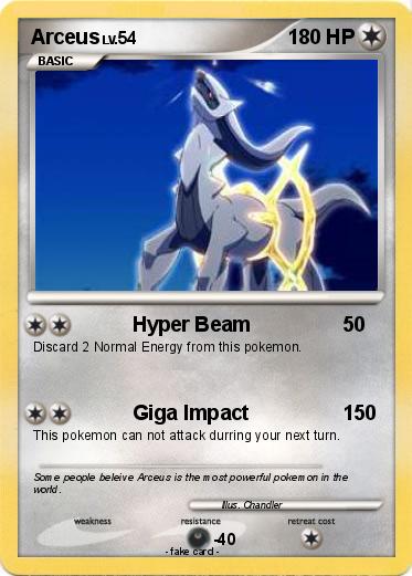 Pokémon Arceus 5586 5586 - Hyper Beam - My Pokemon Card
