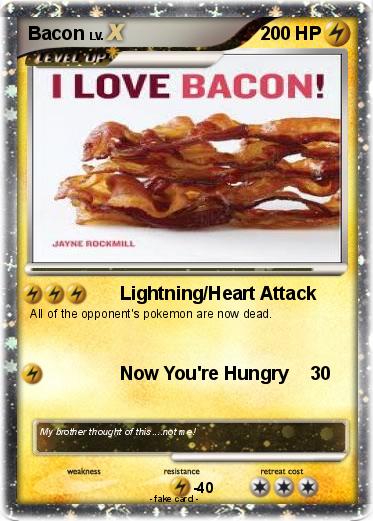 Pokémon Bacon 115 115 - Lightning/Heart Attack - My Pokemon Card