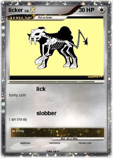 Pokémon licker 34 34 - lick - My Pokemon Card