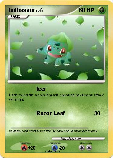 Pokémon bulbasaur 974 974 - leer - My Pokemon Card
