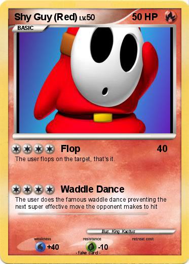 Pokémon Shy Guy Red - Flop - My Pokemon Card