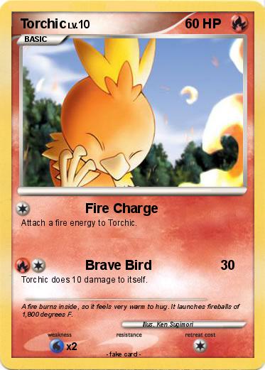 Pokémon Torchic 175 175 - Fire Charge - My Pokemon Card