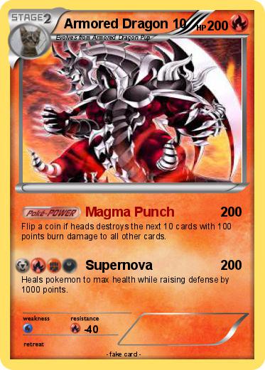 Pokémon Armored Dragon 10 10 - Magma Punch - My Pokemon Card