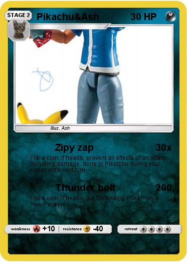 Pokémon Pikachu Ash 30 30 - Zipy zap - My Pokemon Card