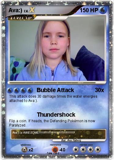 Pokémon Ava 4 4 - Bubble Attack - My Pokemon Card
