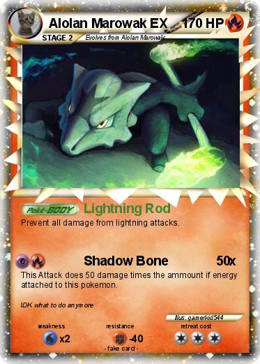 Pokémon Alolan Marowak EX - Lightning Rod - My Pokemon Card