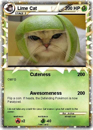 Pokémon Lime Cat 5 5 - Cuteness - My Pokemon Card