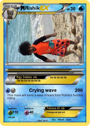 Pokémon Rishik 1 1 - Crying wave - My Pokemon Card