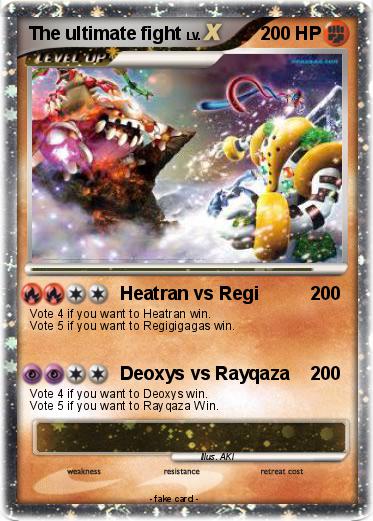 Pokémon The ultimate fight 1 1 - Heatran vs Regi - My Pokemon Card
