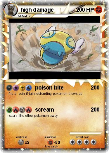 Pokémon high damage - poison bite - My Pokemon Card