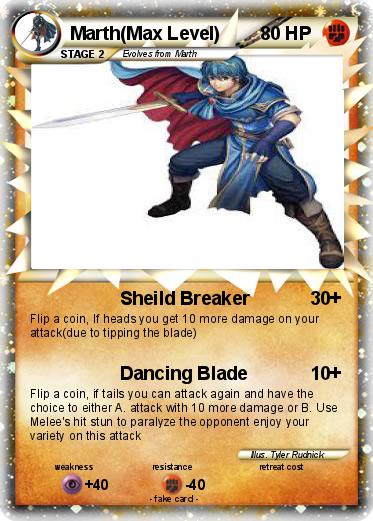 Pokémon Marth Max Level - Sheild Breaker - My Pokemon Card