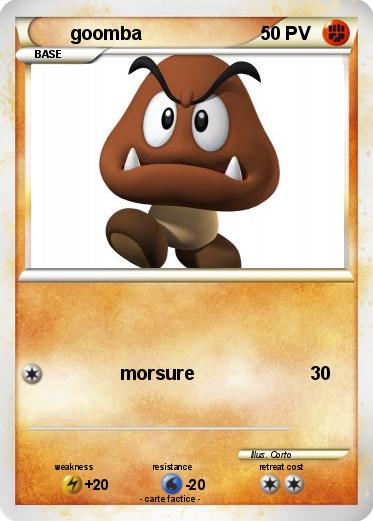 Pokémon goomba 542 542 - morsure - Ma carte Pokémon