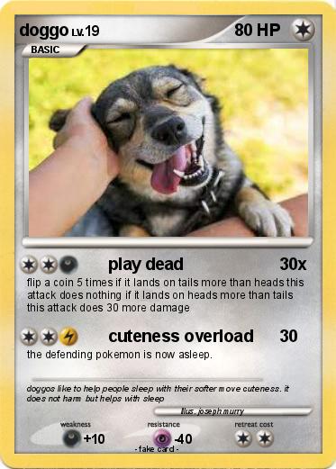 Pokémon doggo 192 192 - play dead - My Pokemon Card
