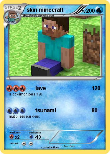 Pokémon skin minecraft - lave - Ma carte Pokémon