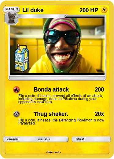 Pokémon Lil duke - Bonda attack - My Pokemon Card