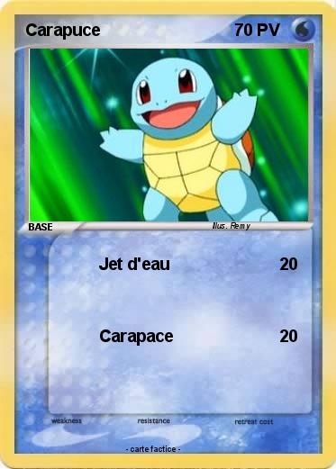 Pokémon Carapuce 97 97 - Jet d'eau - Ma carte Pokémon