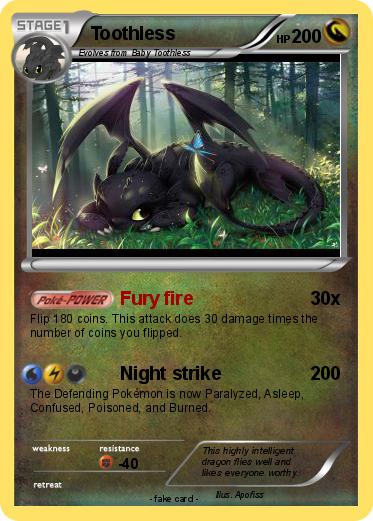 Pokémon Toothless 475 475 - Fury fire - My Pokemon Card