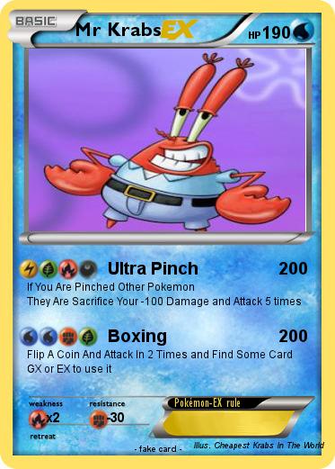 Pokémon Mr Krabs 309 309 - Ultra Pinch - My Pokemon Card