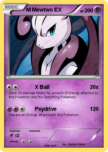 Pokémon M Mewtwo EX 110 110 - X Ball - My Pokemon Card