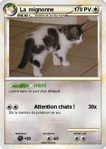 Pokémon La mignonne - mimi - Ma carte Pokémon