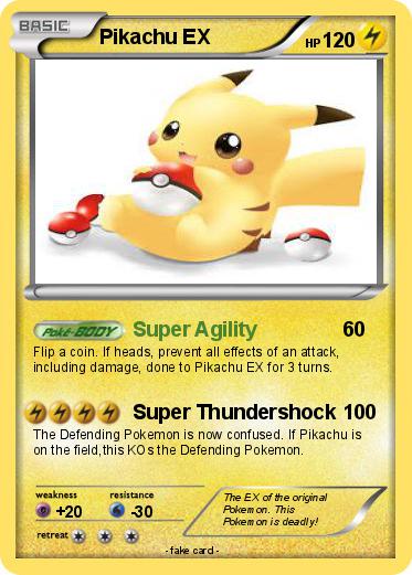 Pokémon Pikachu EX 496 496 - Super Agility - My Pokemon Card