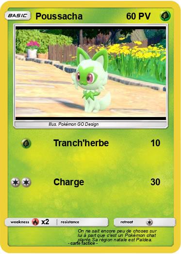 Pokémon Poussacha 3 3 - Tranch'herbe - Ma carte Pokémon