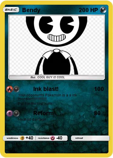 Pokémon Bendy 293 293 - Ink blast! - My Pokemon Card