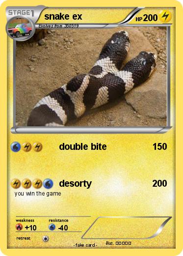 Pokémon snake ex 9 9 - double bite - My Pokemon Card