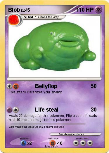 Pokémon Blob 267 267 - Bellyflop - My Pokemon Card