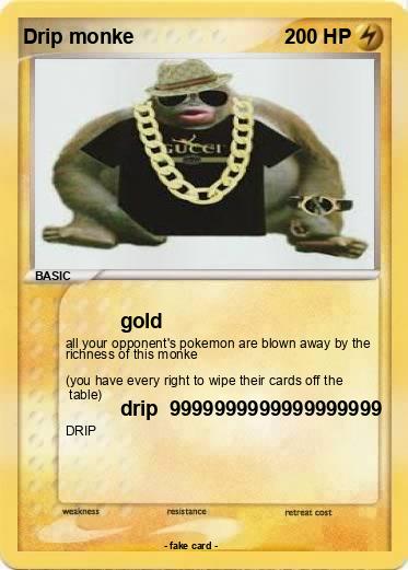 Pokémon Drip monke 7 7 - gold - My Pokemon Card