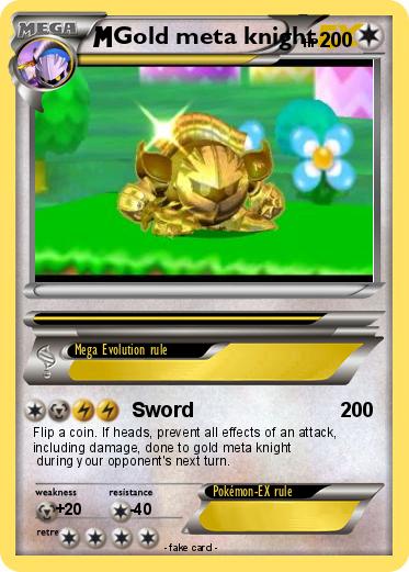 Pokémon Gold meta knight - Sword - My Pokemon Card