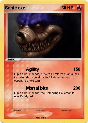 Pokémon Sonic exe 498 498 - Agility - My Pokemon Card