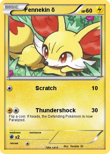 Pokémon Fennekin 539 539 - Scratch - My Pokemon Card