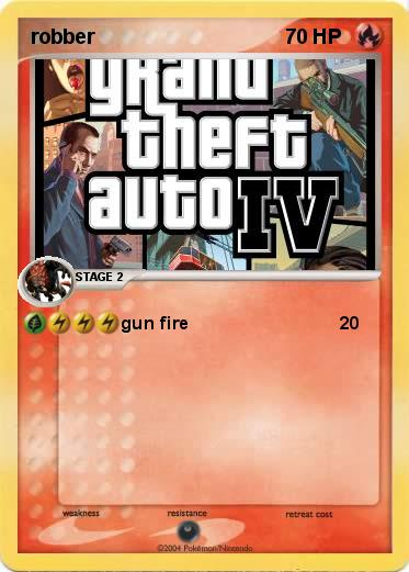 Pokémon robber - gun fire - My Pokemon Card
