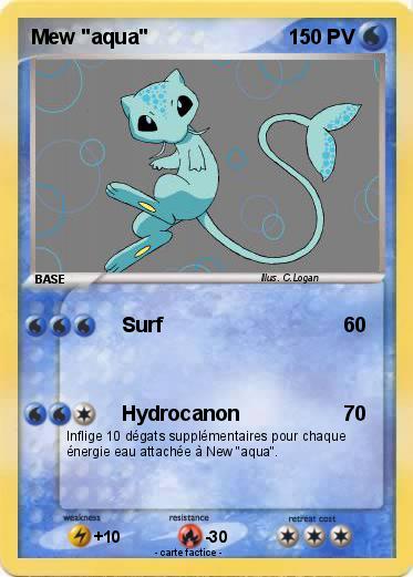 Pokémon Mew aqua - Surf - Ma carte Pokémon