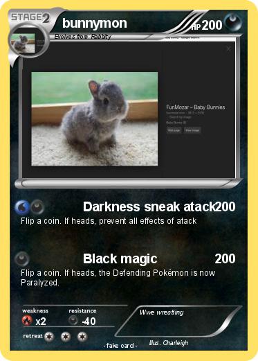 Pokémon bunnymon 1 1 - Darkness sneak atack - My Pokemon Card
