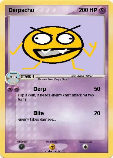 Pokémon Derpachu 16 16 - Derp - My Pokemon Card