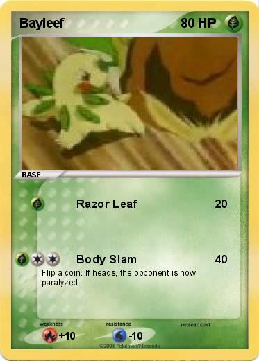 Pokémon Bayleef - Razor Leaf - My Pokemon Card