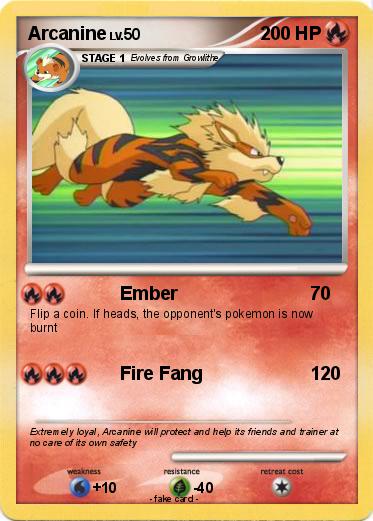 Pokémon Arcanine 458 458 - Ember - My Pokemon Card