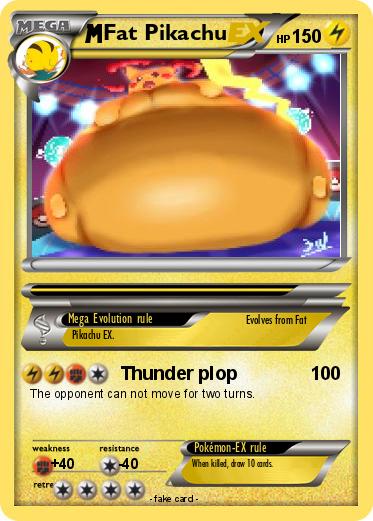 Pokémon Fat Pikachu 221 221 - Thunder plop - My Pokemon Card