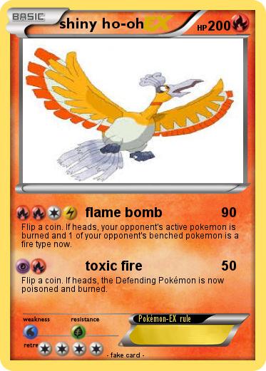 Pokémon shiny ho oh 61 61 - flame bomb - My Pokemon Card