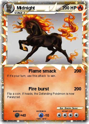 Pokémon Midnight 194 194 - Flame smack - My Pokemon Card