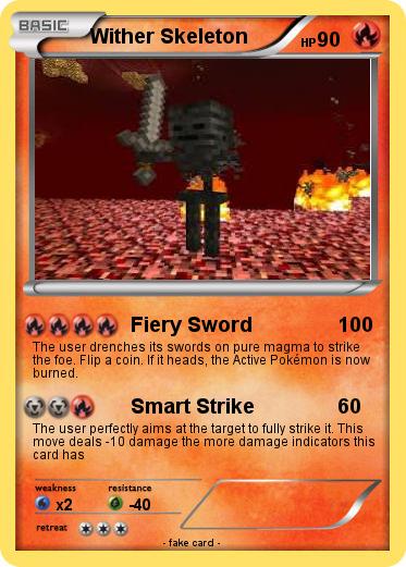 Pokémon Wither Skeleton 172 172 - Fiery Sword - My Pokemon Card