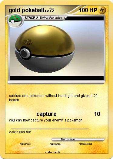 Pokémon gold pokeball - capture - My Pokemon Card