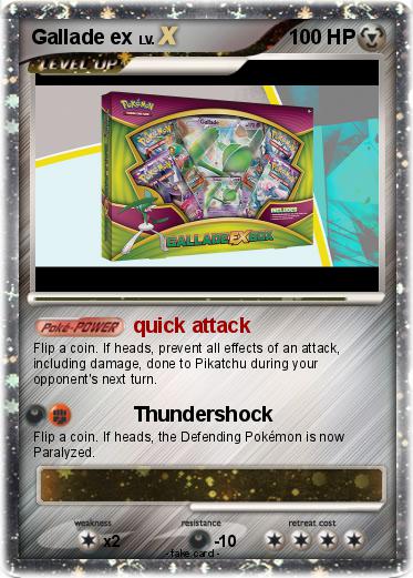Pokémon Gallade ex 11 11 - quick attack - My Pokemon Card