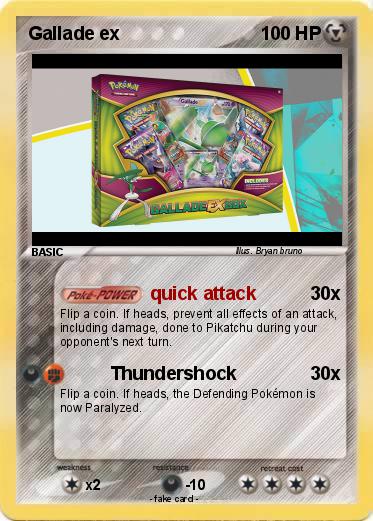 Pokémon Gallade ex 12 12 - quick attack - My Pokemon Card
