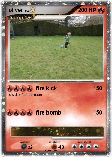 Pokémon oliver 198 198 - fire kick - My Pokemon Card