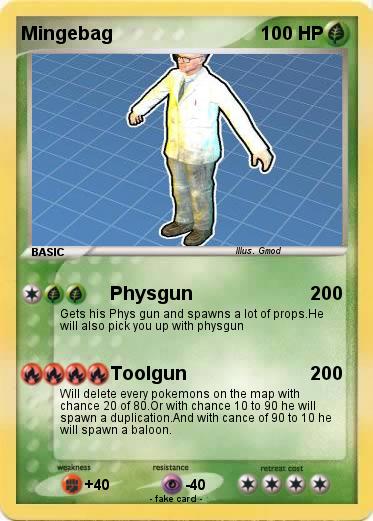 Pokémon Mingebag - Physgun - My Pokemon Card