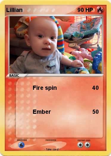 Pokémon Lillian 16 16 - Fire spin - My Pokemon Card