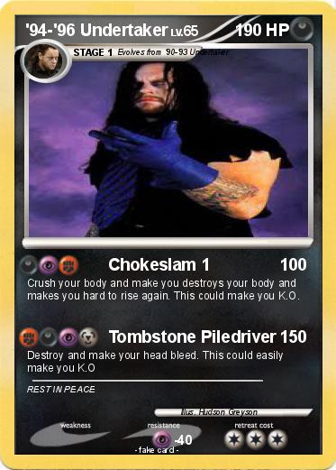 Pokémon 94 96 Undertaker - Chokeslam 1 - My Pokemon Card